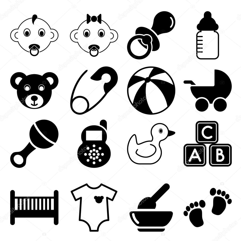Iconos de bebé vector, gráfico vectorial © Yulias07 imagen #32840231