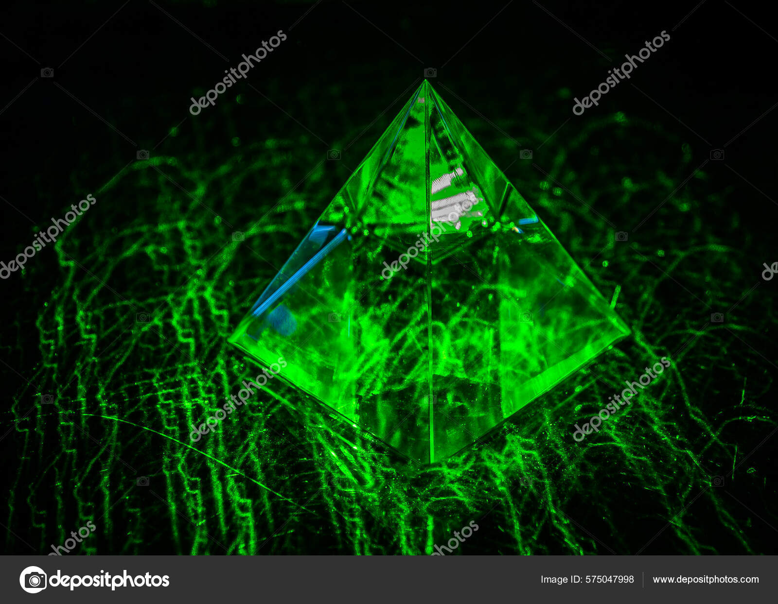 Light Drawing Crystal Pyramid Background — Stock Photo © Lyudmila ...