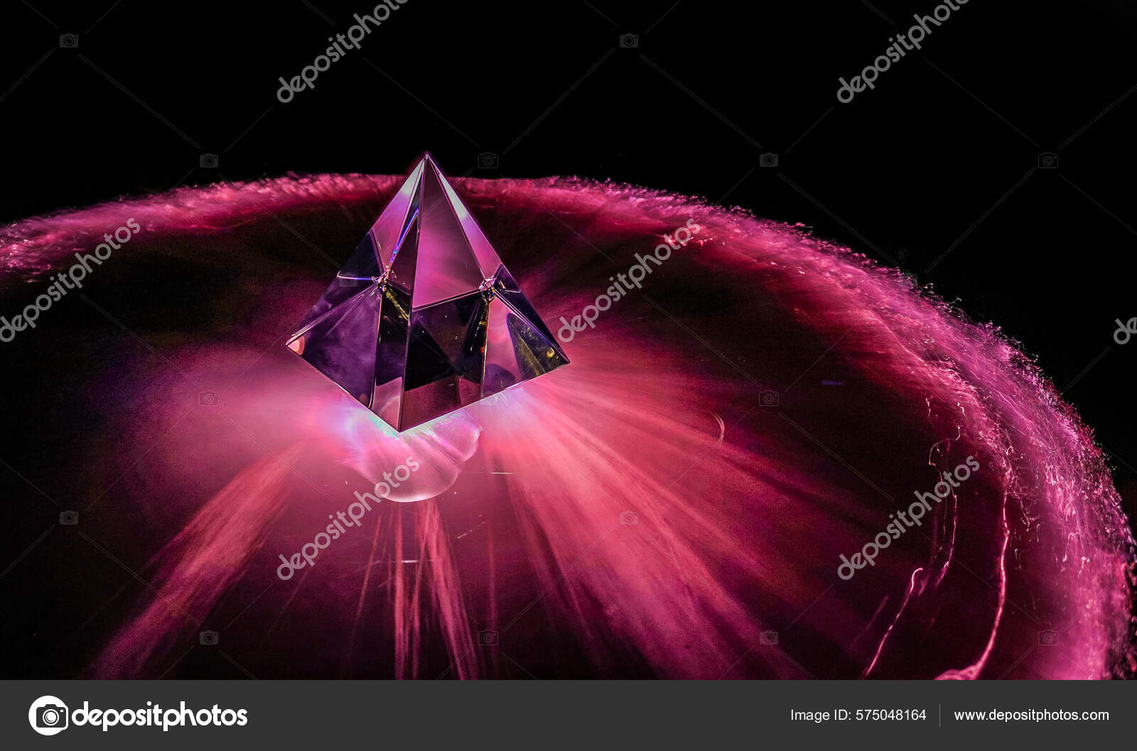 Light Drawing Crystal Pyramid Background — Stock Photo © Lyudmila ...