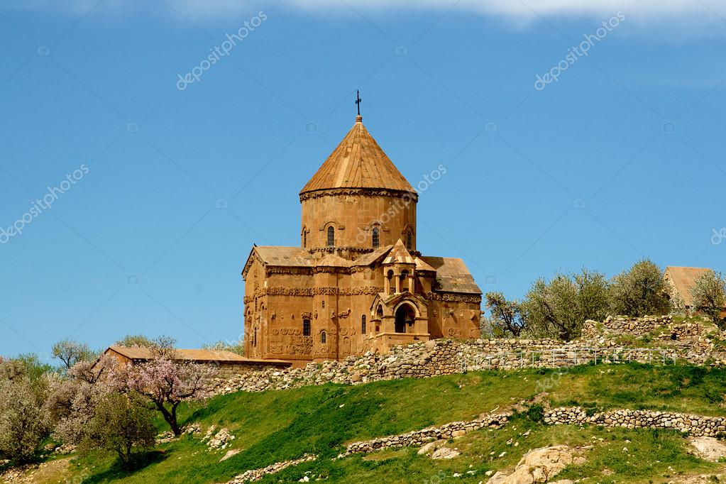 Akdamar Island church on Van Lake Turkey. — Stock Photo ...