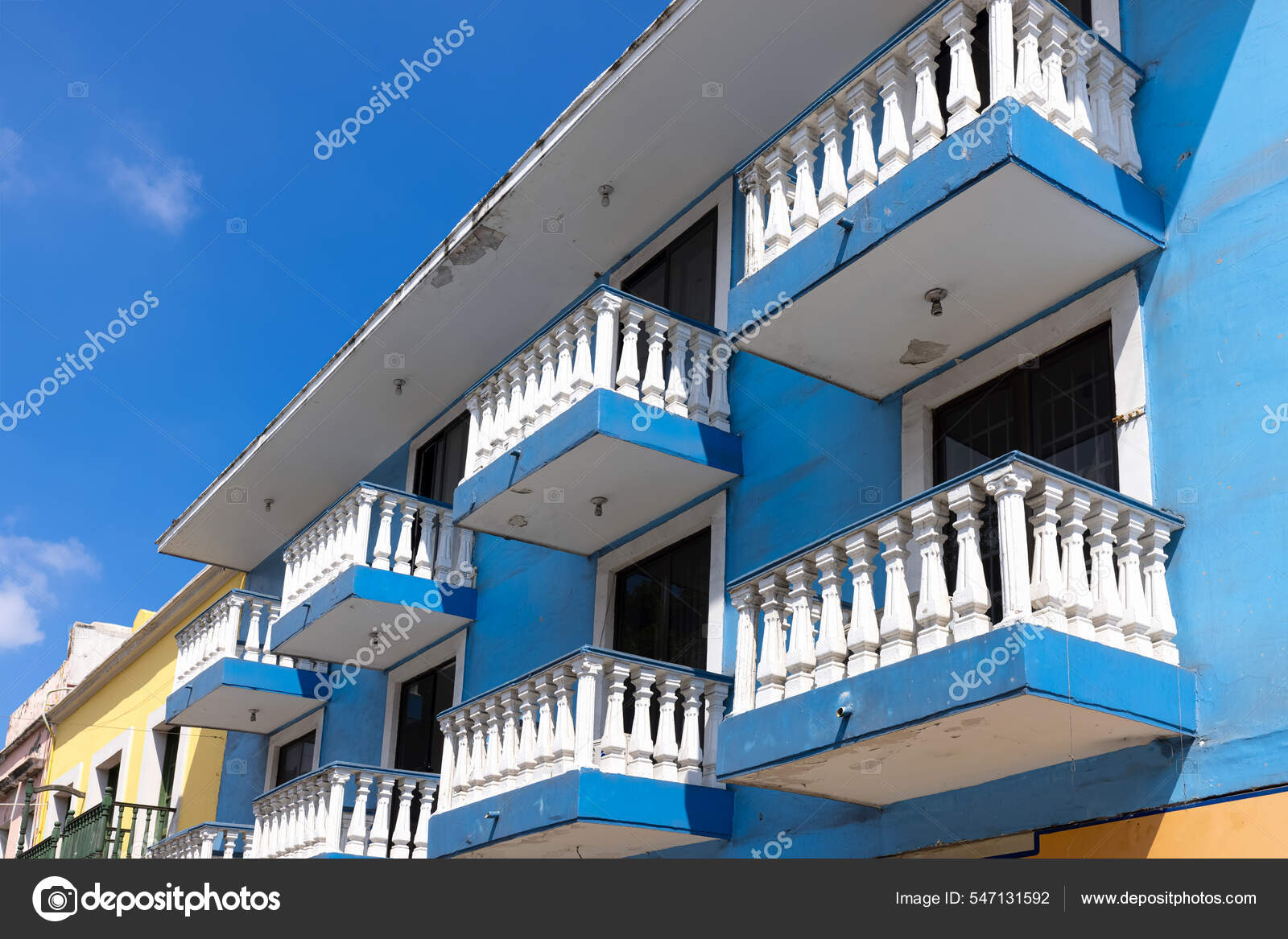 Veracruz, colorful streets and colonial houses in historic city center ...