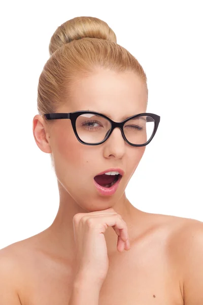Hot Girls With Glasses Portrait Of Hot Sexy Naked Woman Wearing