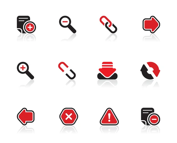Black and red internet icons and logo set for professionals detail ⬇ ...