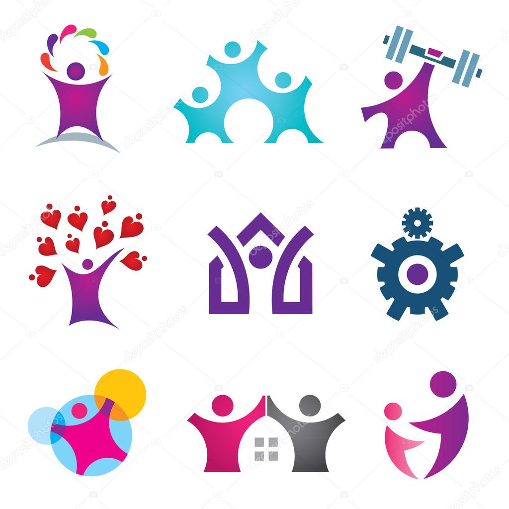 멋진 인생 행복 한 사회 사람들 아이콘 설정 생활 스톡 벡터 - ©maximillion11 44808035