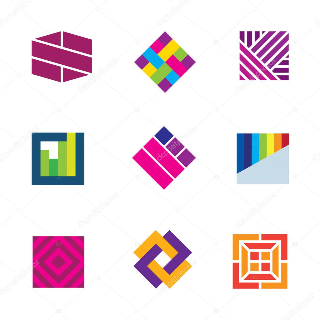 Abstract art logo template symbol be different decoration icon — Stock ...