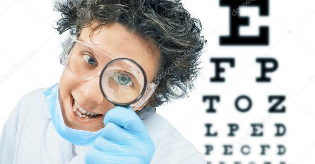 Funny doctor optometrist Stock Photo by ©Remains 49628167