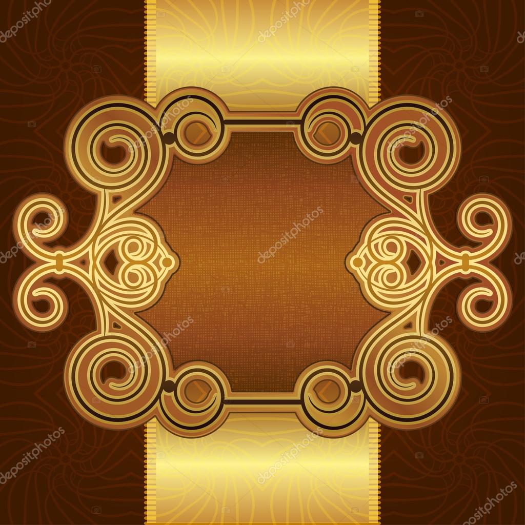 Background with gold frame Stock Vector Image by ©dgem22 #30949901