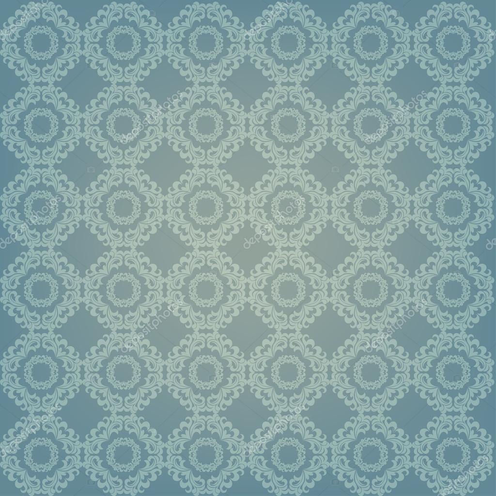Blue vintage background with floral ornaments, seamless pattern Stock Vector Image by ©dgem22 ...