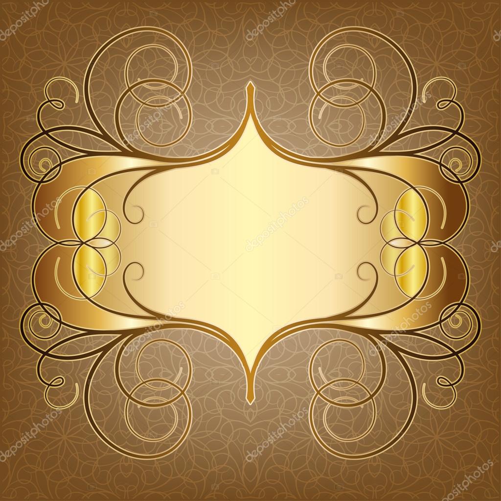 Gold lace frame on seamless background Stock Vector Image by ©dgem22 ...