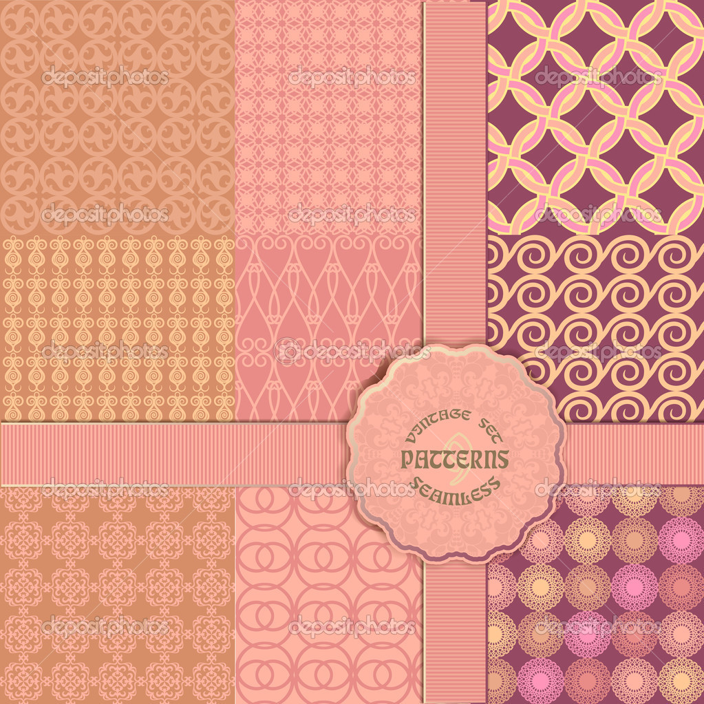 Vintage collection of seamless patterns Stock Vector Image by ©dgem22 ...