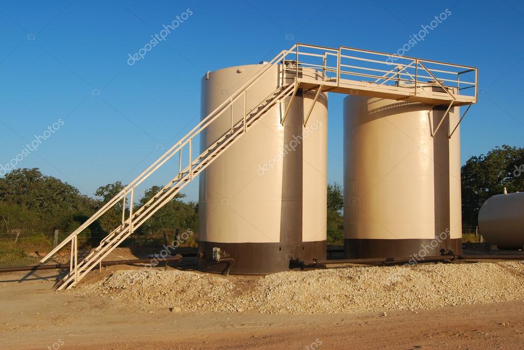 Twin Tan Storage Tanks — Stock Photo © Neonwater #40908067
