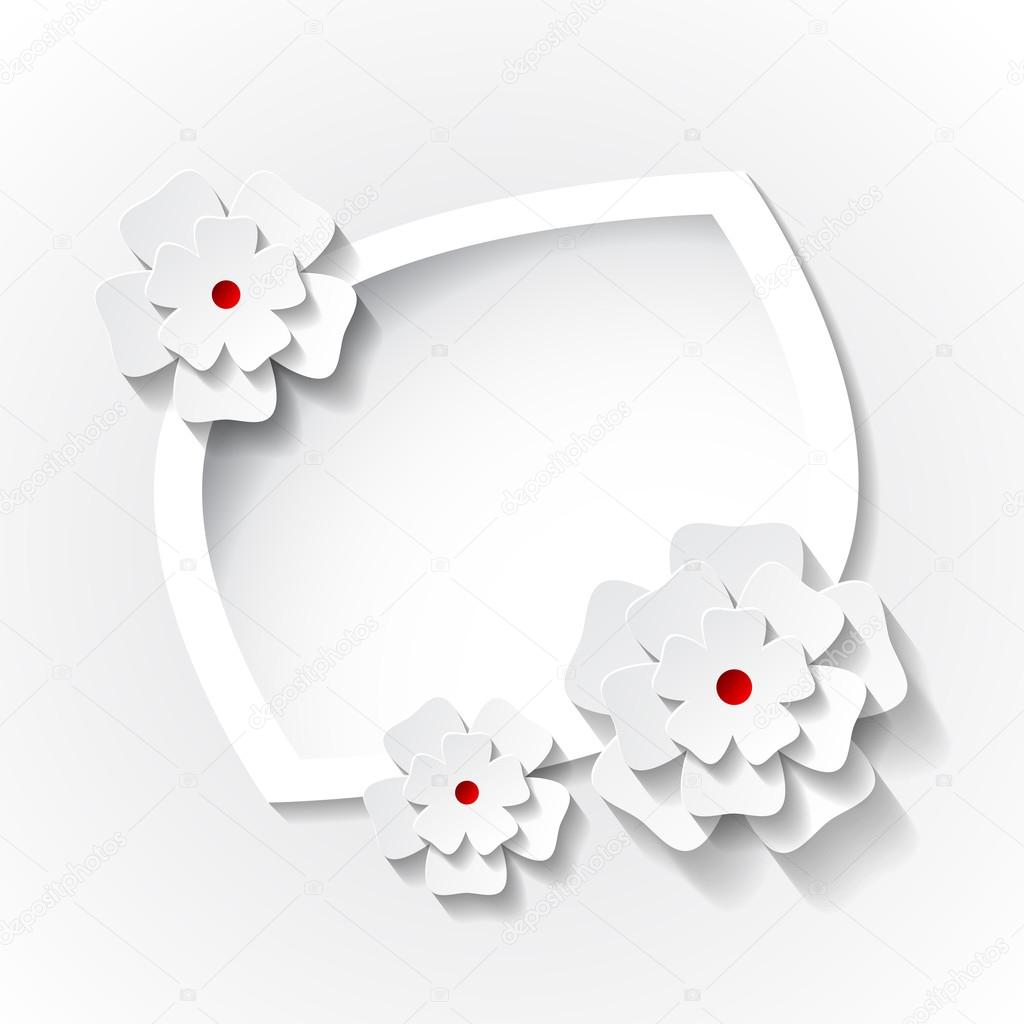 Vector frame with paper flowers Stock Vector Image by ©yulia_lavrova ...