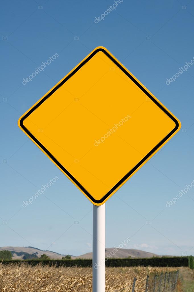 Blank Yellow Sign