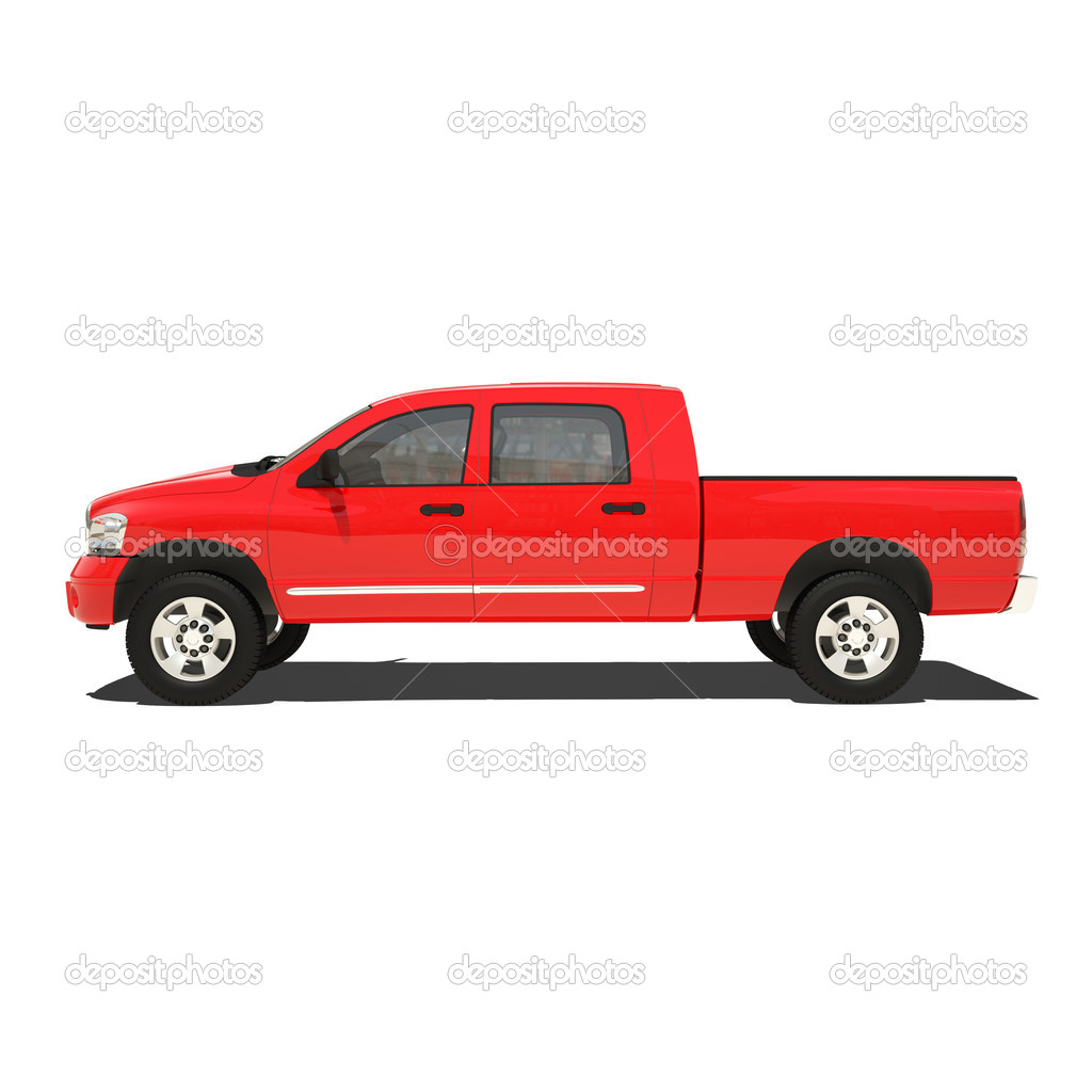 Red pickup isolated — Stock Photo © hypnotype #31101361