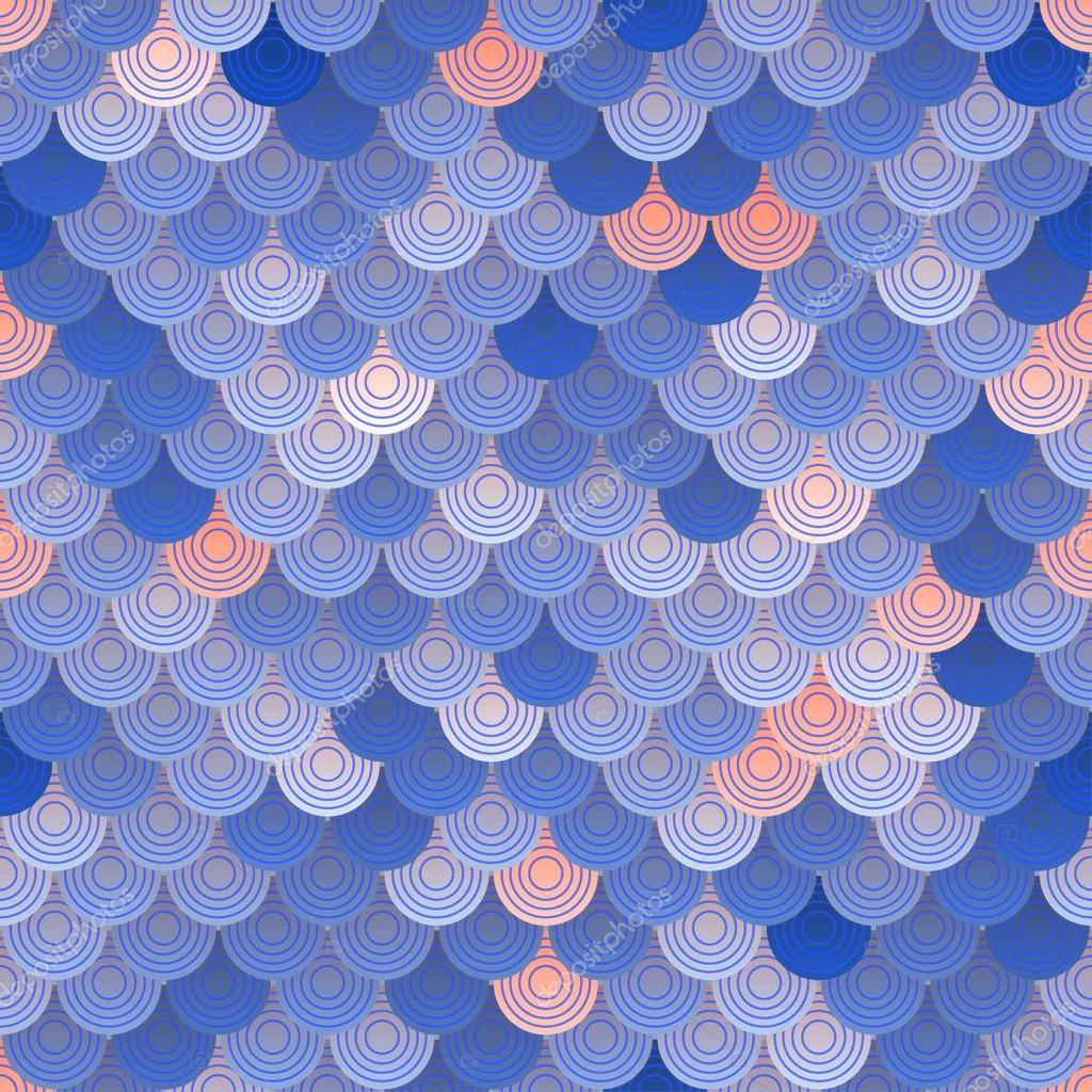 Blue seamless background. Scale stylish background. Vector illustration ...