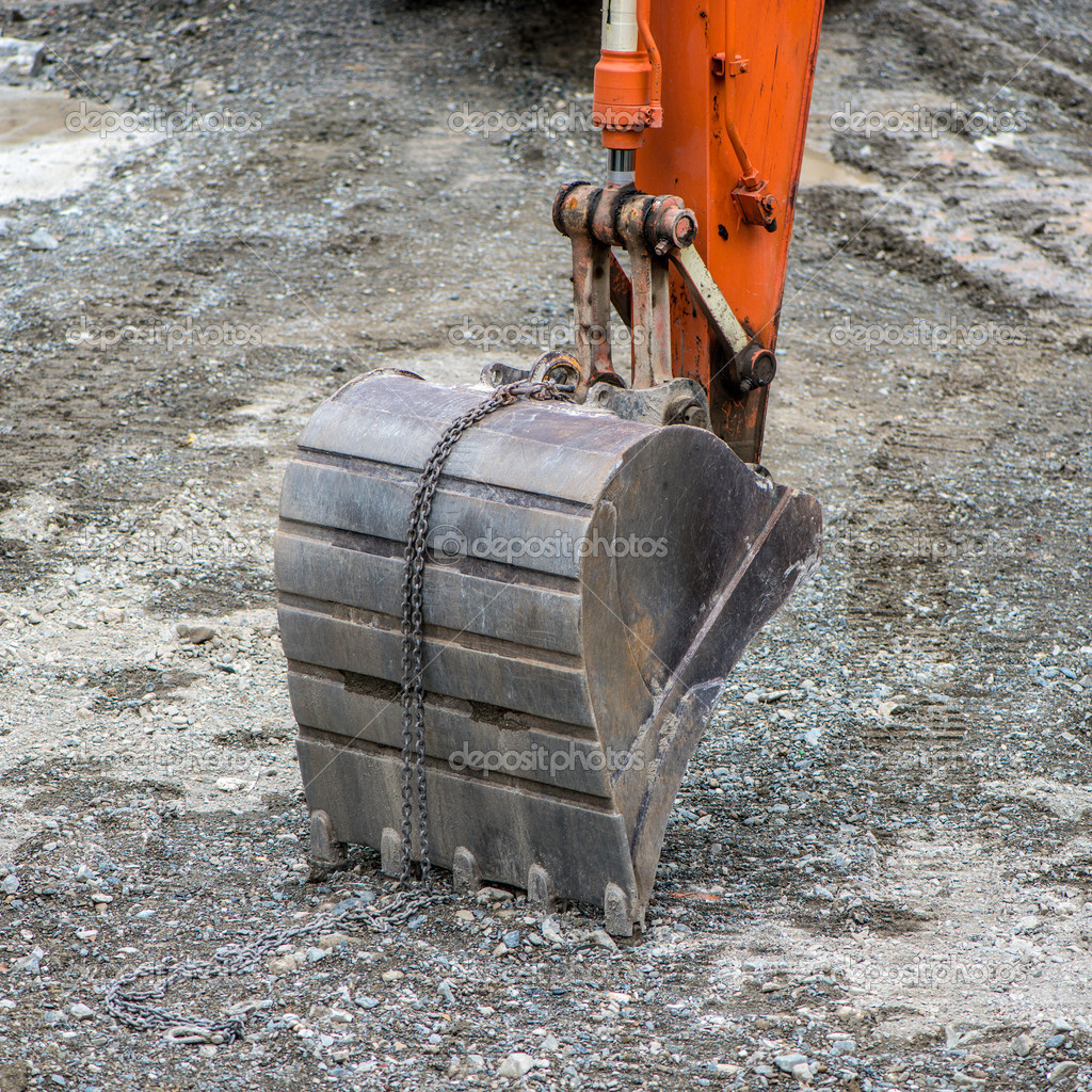 Working backhoe heavy industrial truck — Stock Photo © giovannicaito2 ...