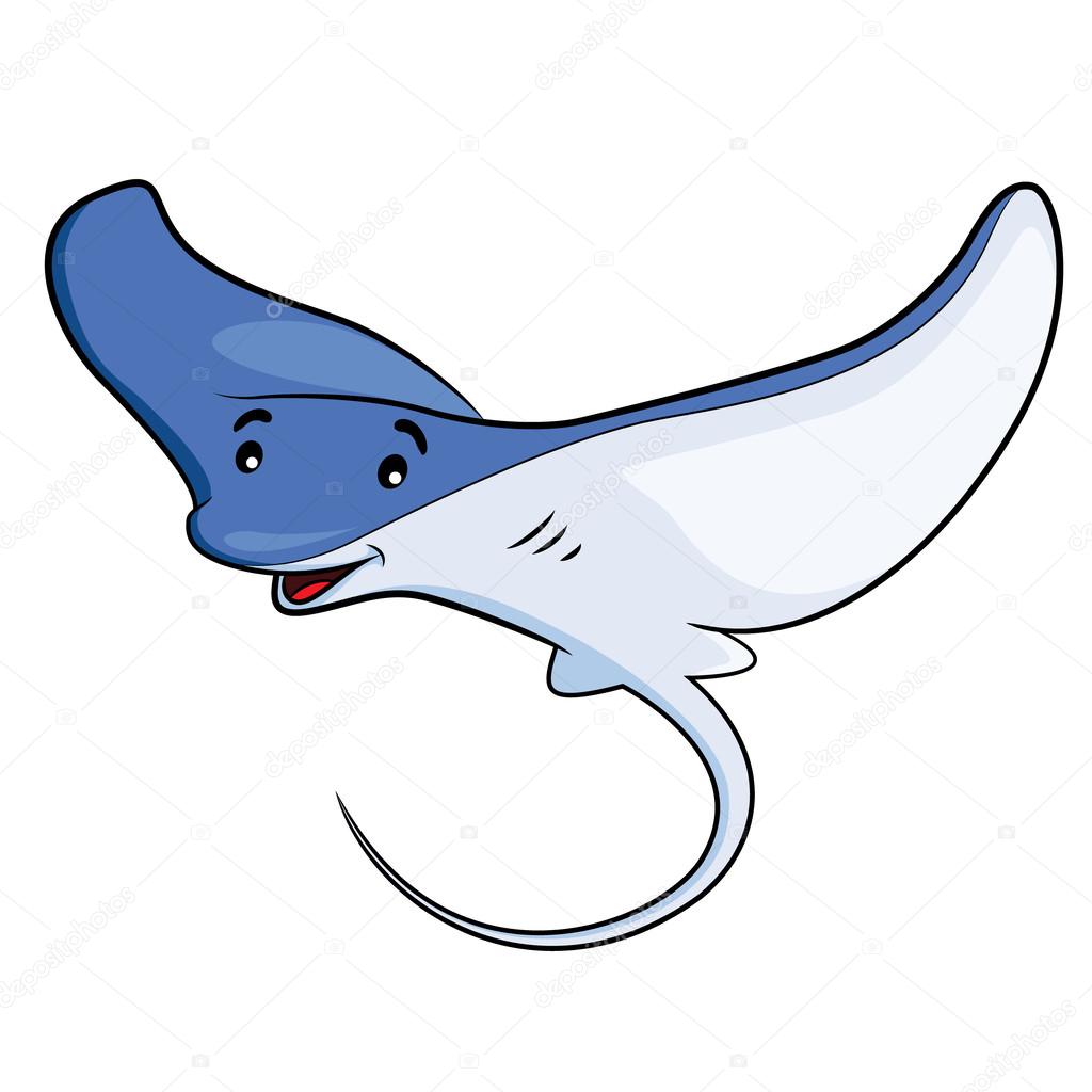 Stingray Cartoon — Stock Vector © rubynurbaidi #38374697