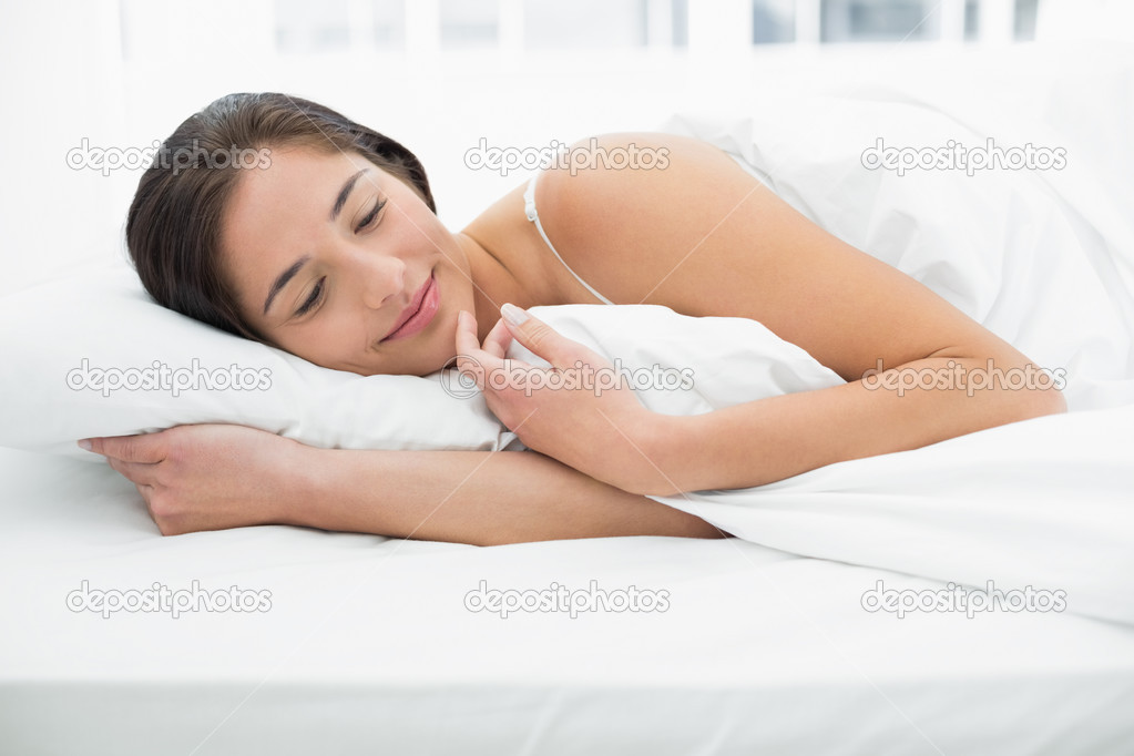Pretty woman sleeping in bed — Stock Photo © lightwavemedia #36272493