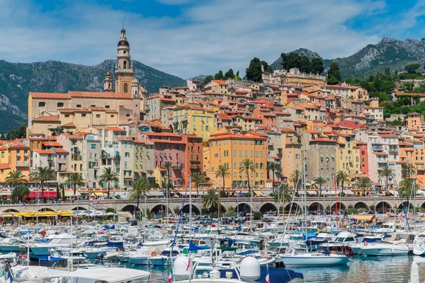 Beautiful Menton - colorful port town, border France- Italy Stock Photo ...