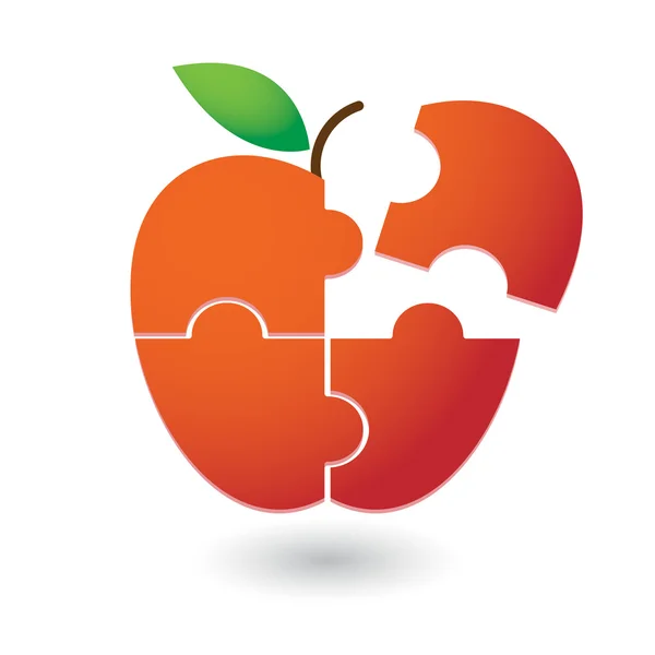 Apple puzzle vector Vector Art Stock Images | Depositphotos