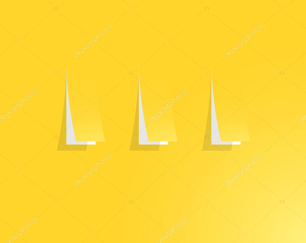 Yellow folded label background Stock Vector Image by ©madtom #30783615