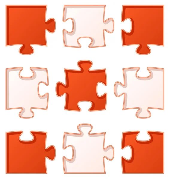 Orange puzzle pieces Vector Art Stock Images | Depositphotos