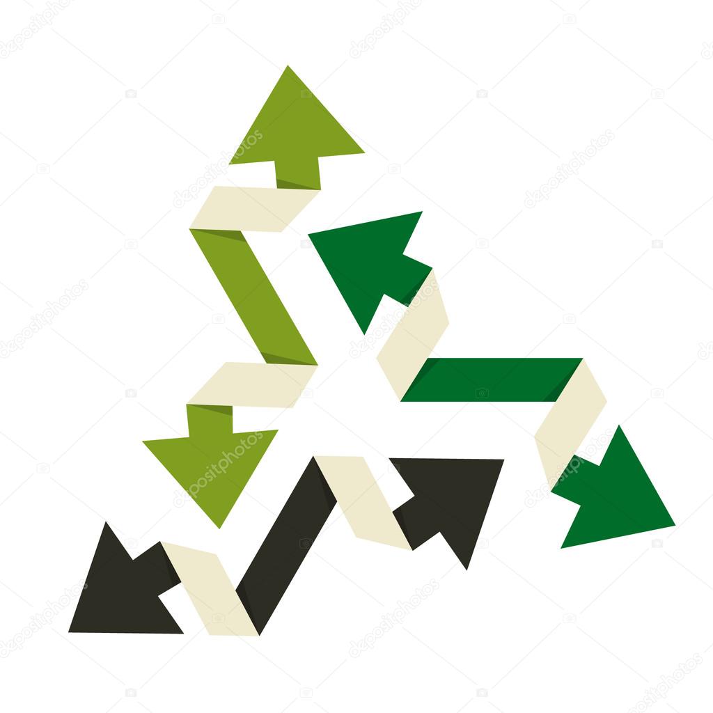 The set of three twisting arrows Stock Vector Image by ©madtom #32170697