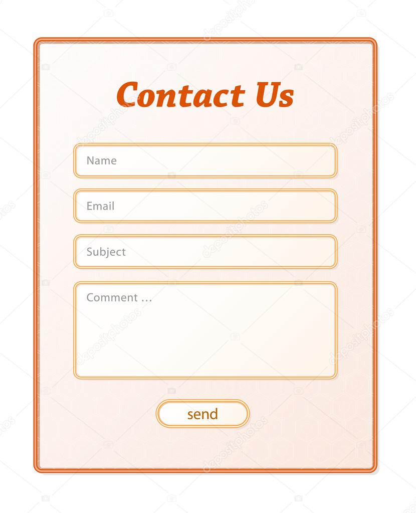 Contact form Stock Vector Image by ©madtom #34667539