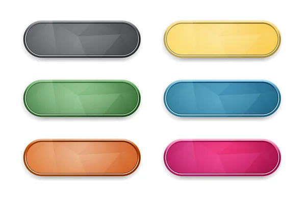 The set of three oval buttons pairs Stock Vector Image by ©madtom #32050095