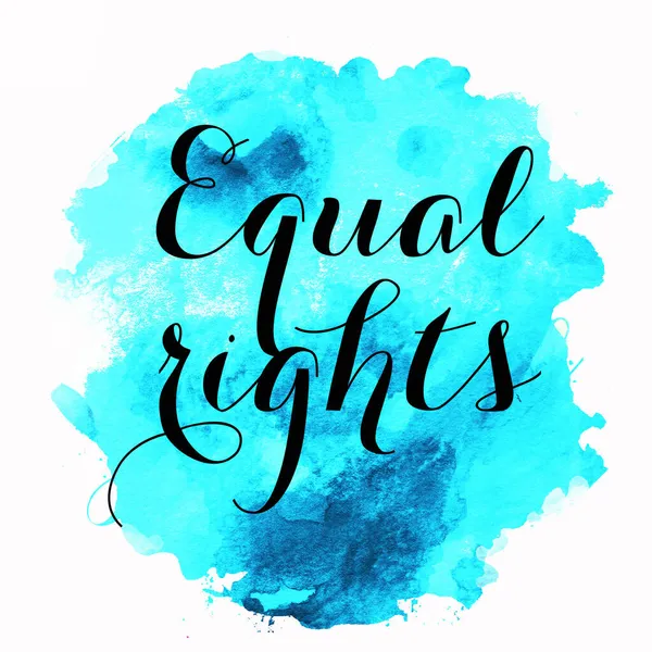 equal rights text on abstract colorful background - Stock Image ...