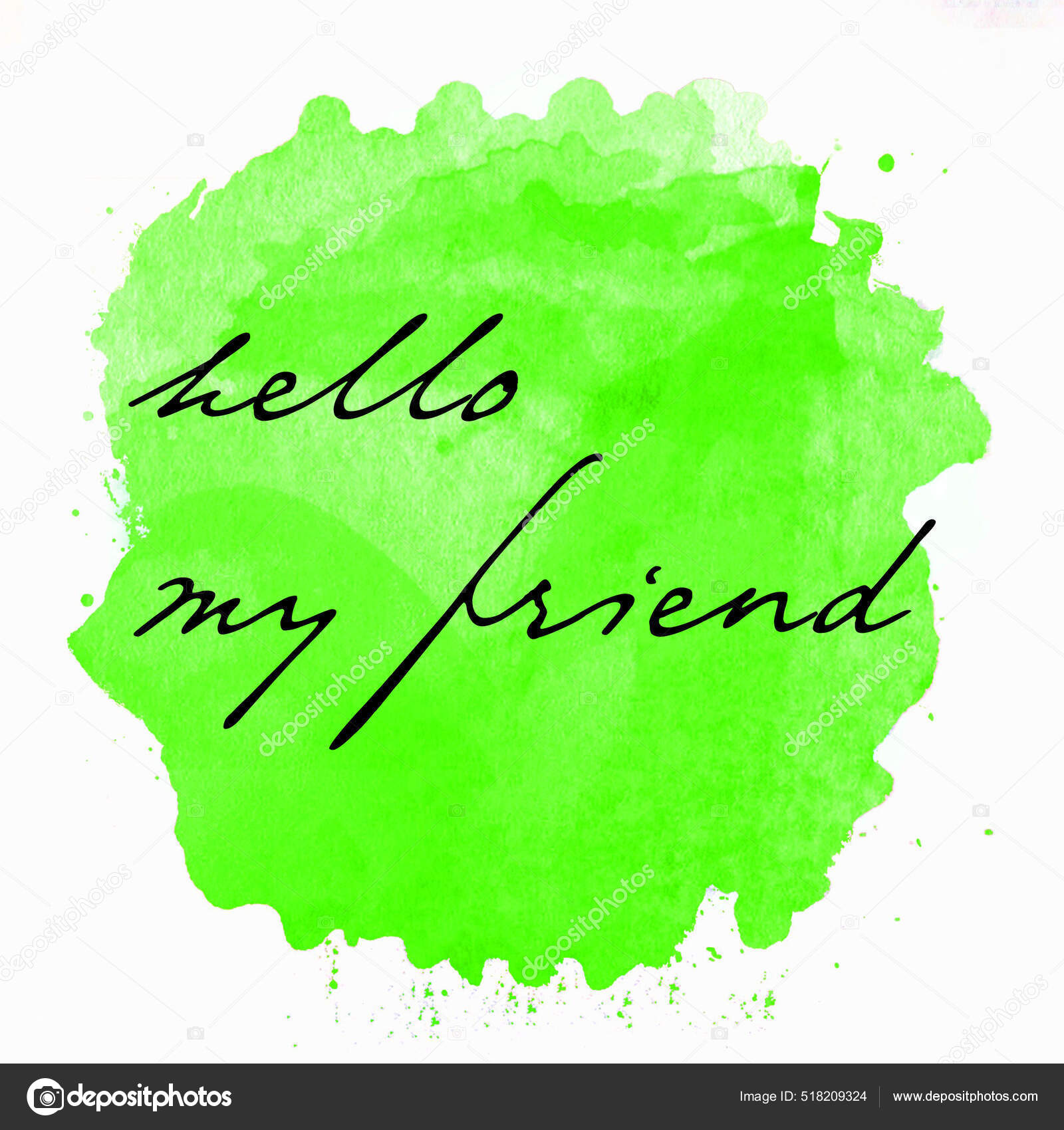Hello Friend Text Abstract Colorful Background Stock Illustration by ...