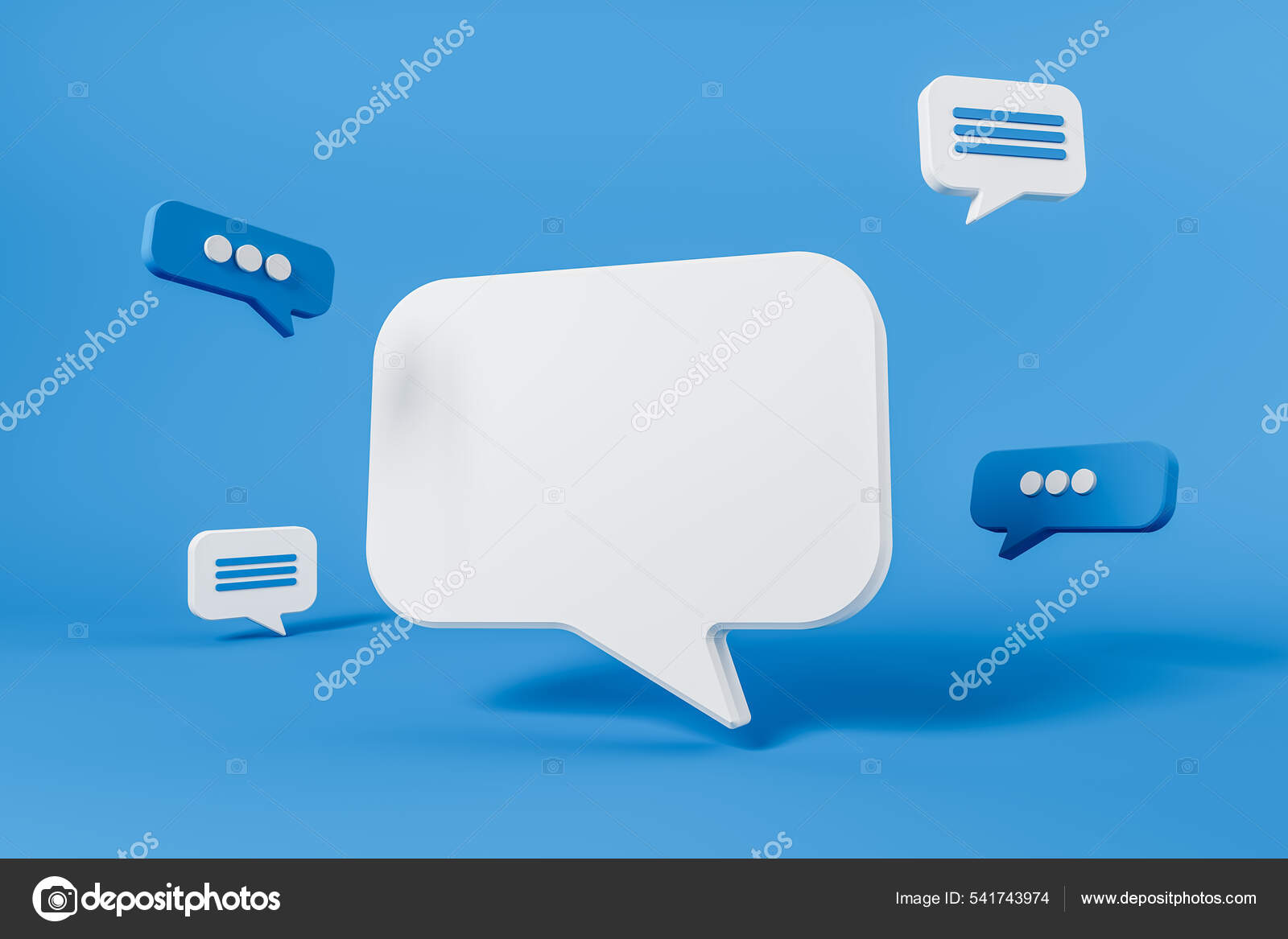 Blank White Message Notification Speech Bubble Copy Space Digital ... Blank White Message Notification Speech Bubble Copy Space Digital ...