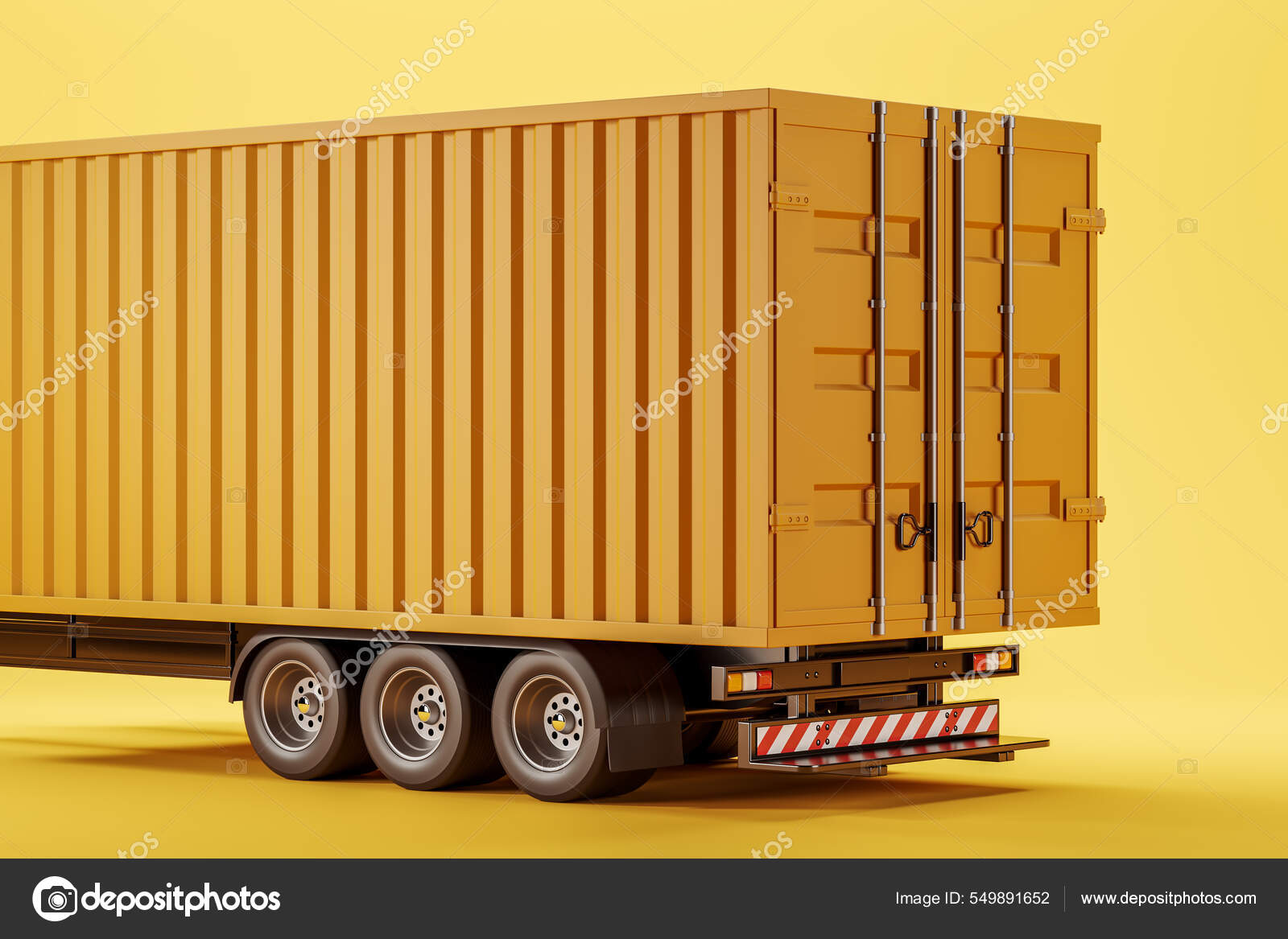 Container Lorry Side View