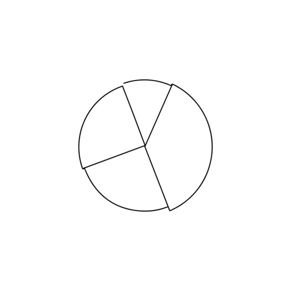 Pie Chart Vector Thin Line Icon Diagram Pie Chart Hand Stock Vector ...