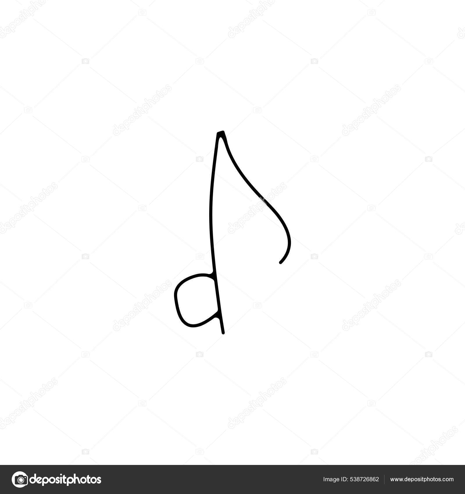 Music Note Vector Thin Line Icon Music Note Linear Outline Stock Vector ...