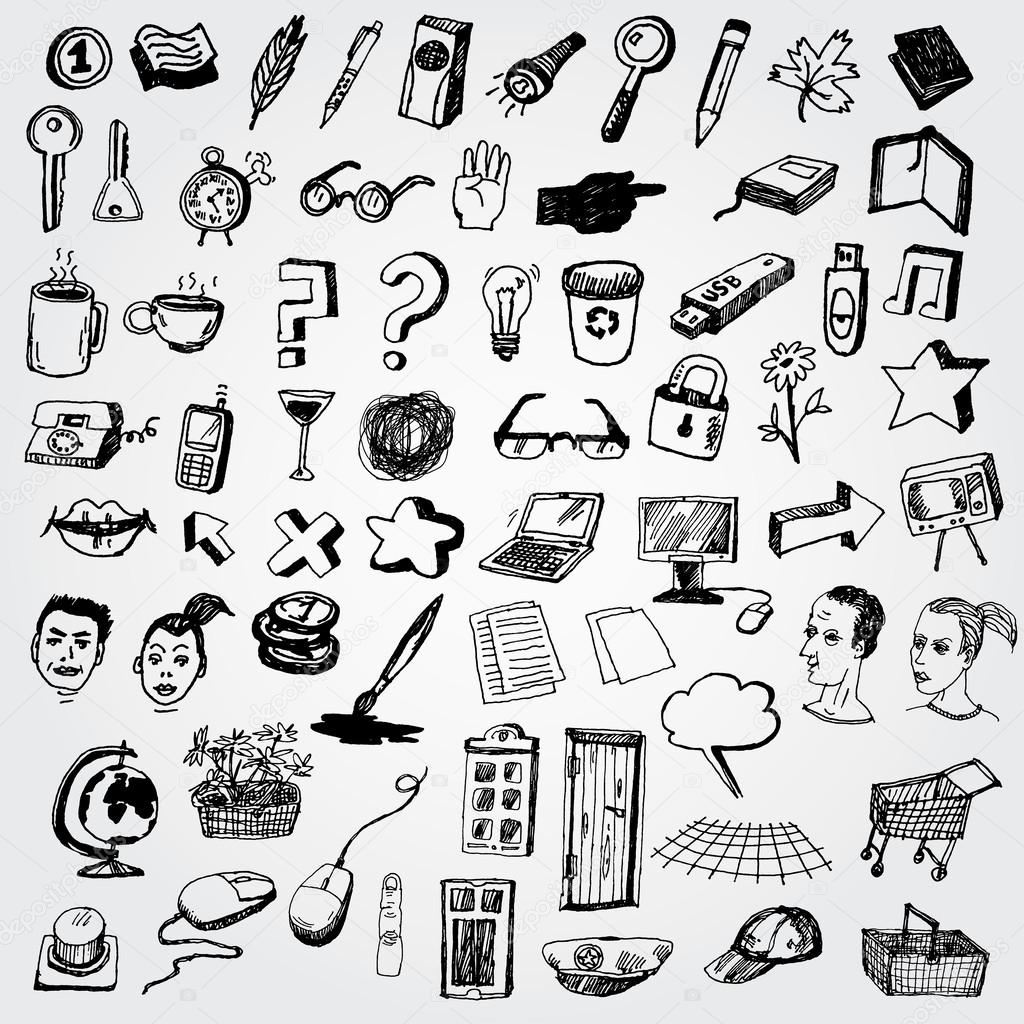 Cute Internet Icons Stock Vector Image by ©tsaplia #30844527