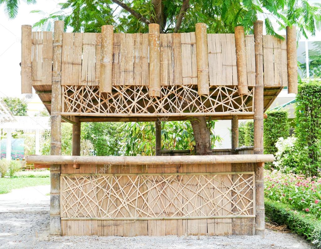 Bamboo booth in park. — Stock Photo © Araleboy #37239415