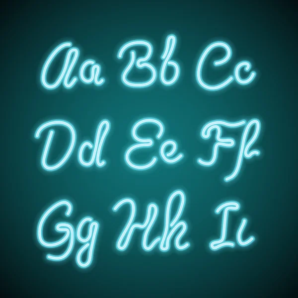 Realistic transparent letters of neon tubes Stock Vector Image by ...