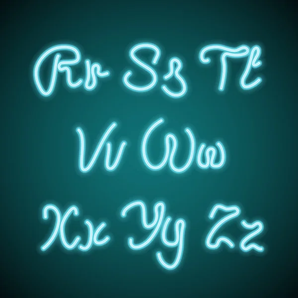 Realistic transparent letters of neon tubes Stock Vector Image by ...