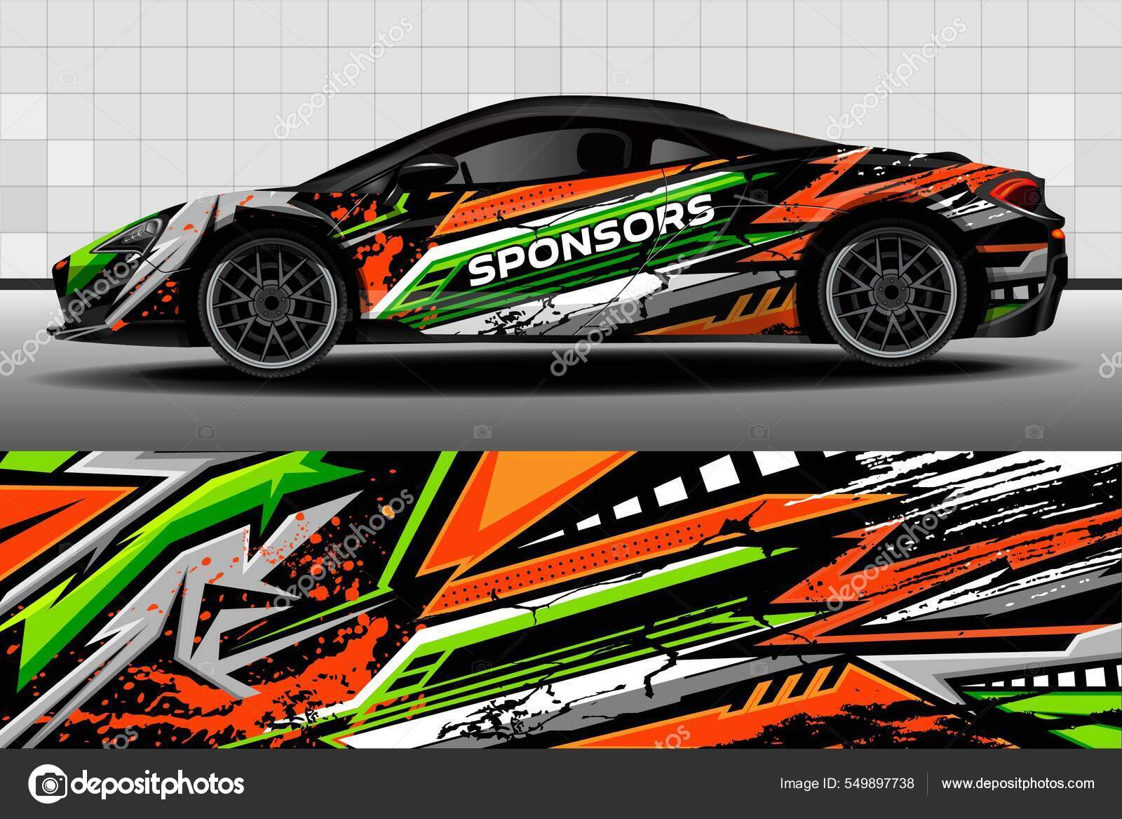 Racing Car Packaging Design Vector Design Car Stickers Abstract Racing ...