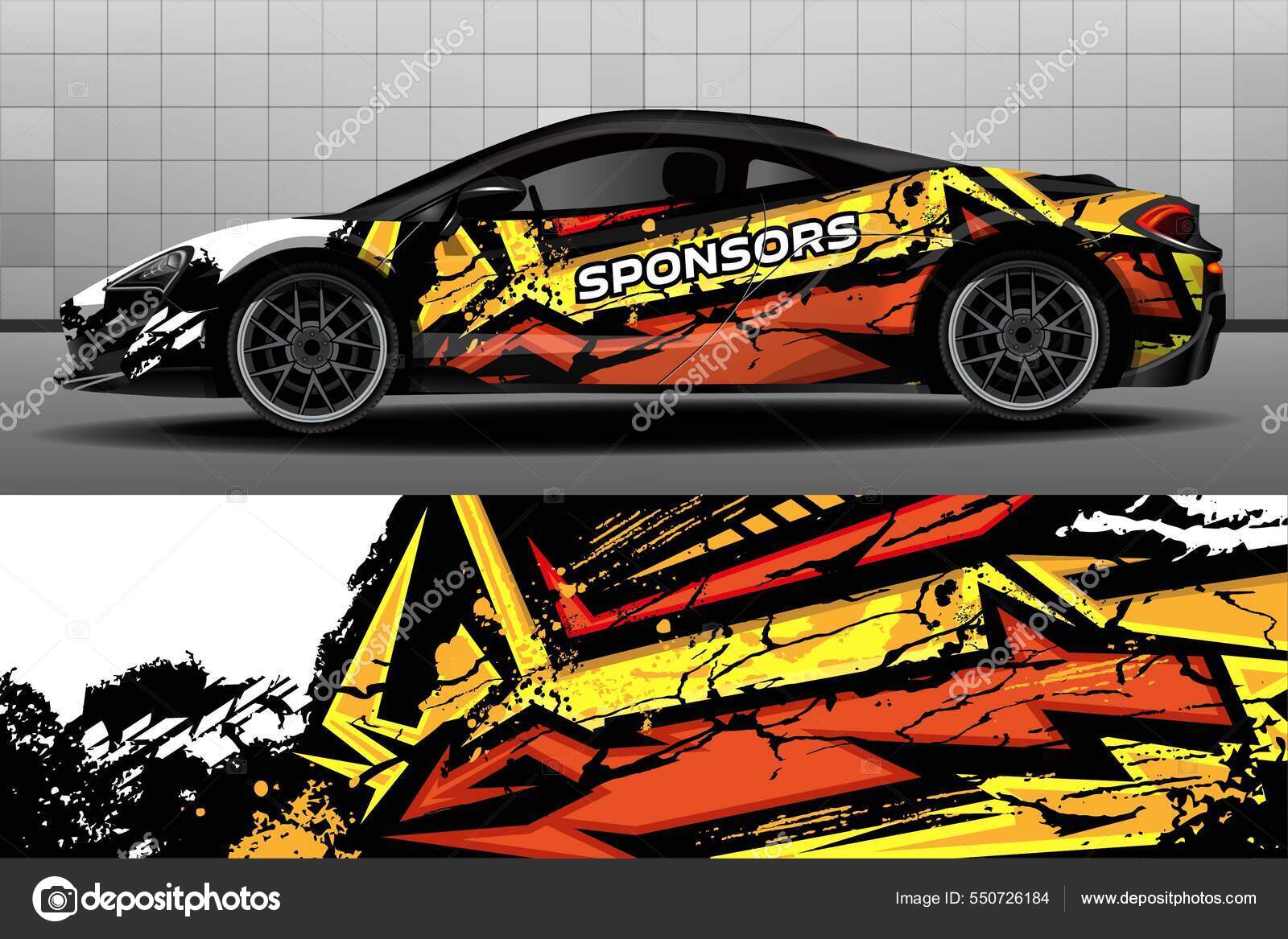 Abstract Racing Sport Background Racing Livery Daily Use Car Vinyl ...