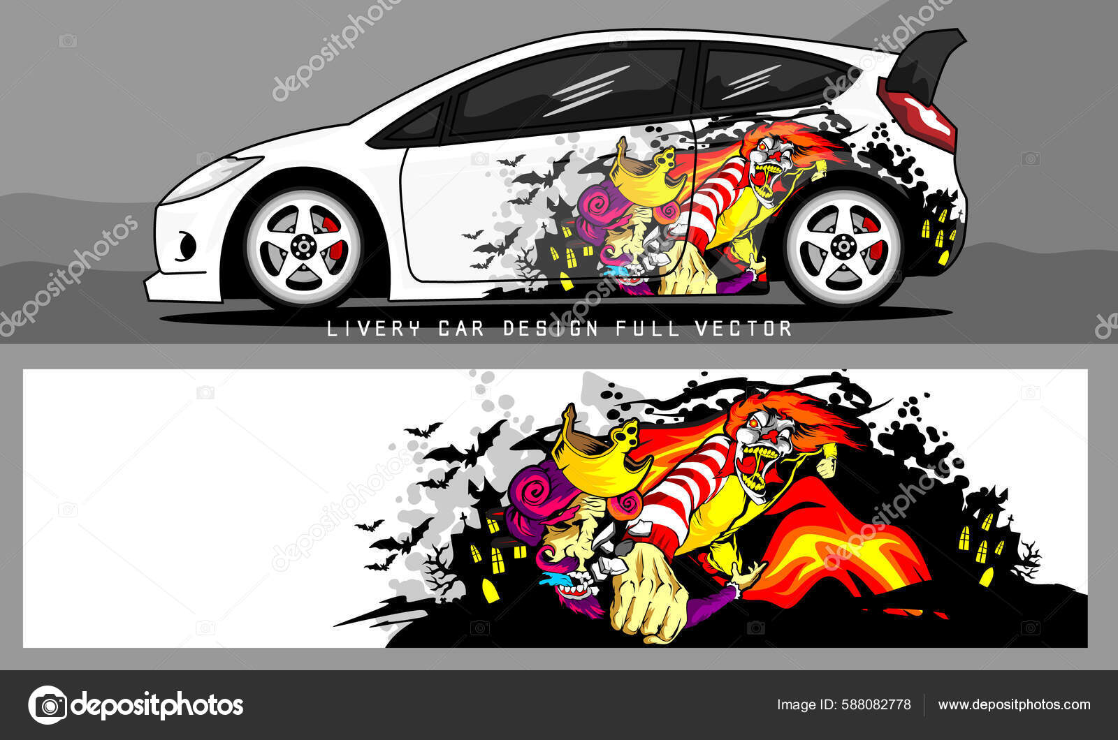 Car Livery Design Cool Graphics Combination Red Gray Colors Vehicles ...