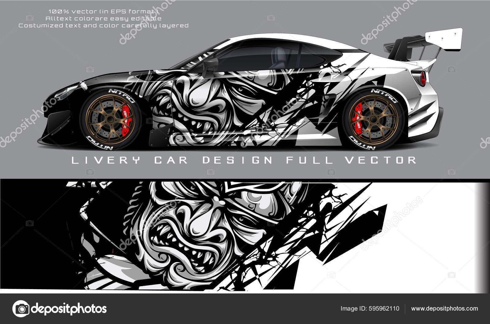 Car Livery Graphic Vector Abstract Grunge Background Design Vehicle ...