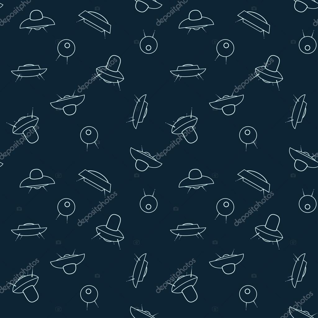 Background or texture with cartoon ufo Stock Vector Image by ©vvvisual ...