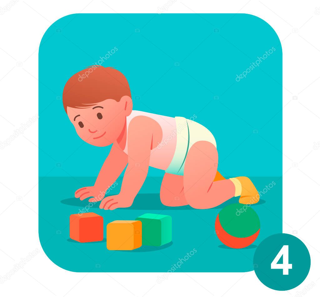 Bebé aprende a gatear concepto 2024