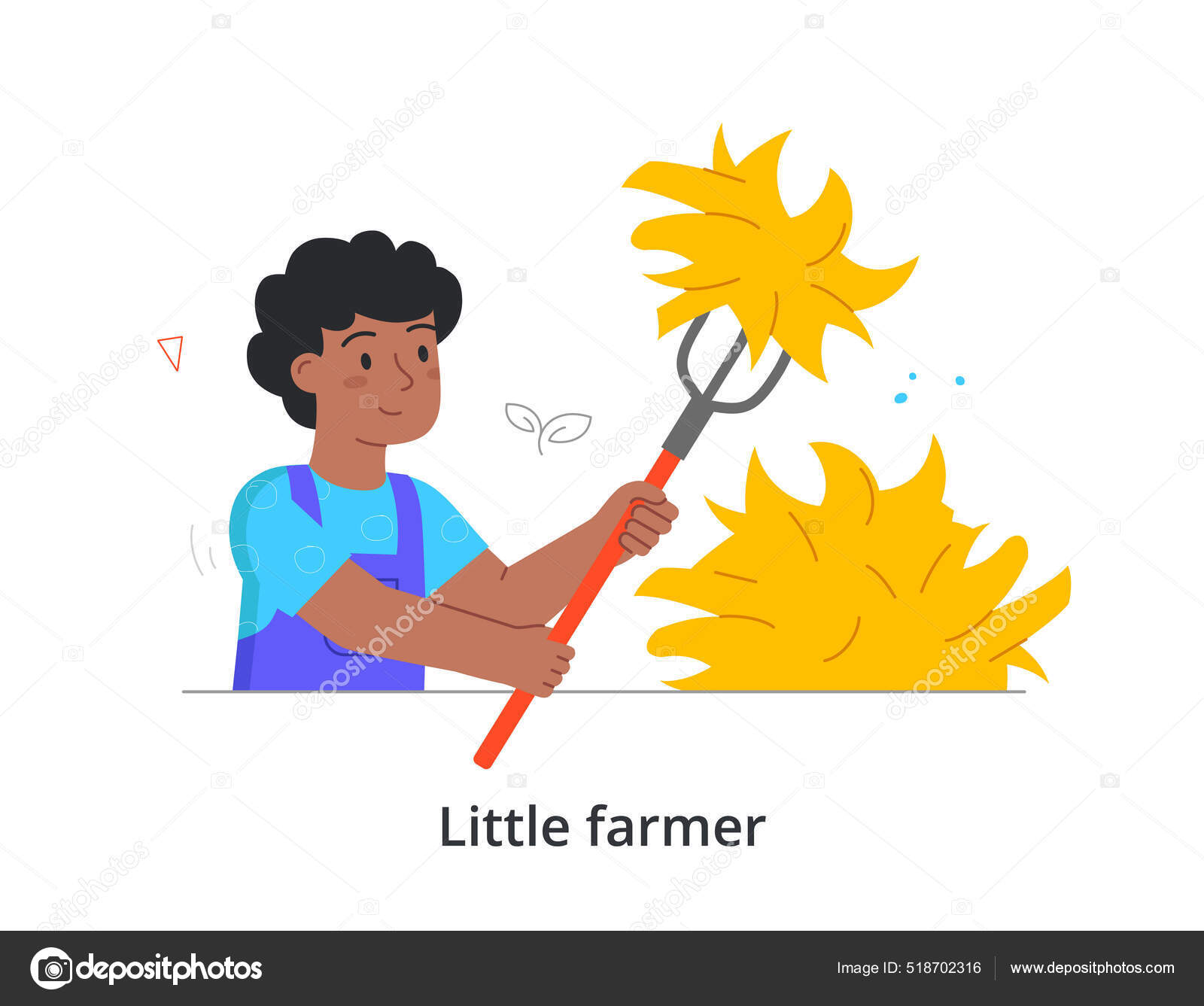 Animated Raking Leaves