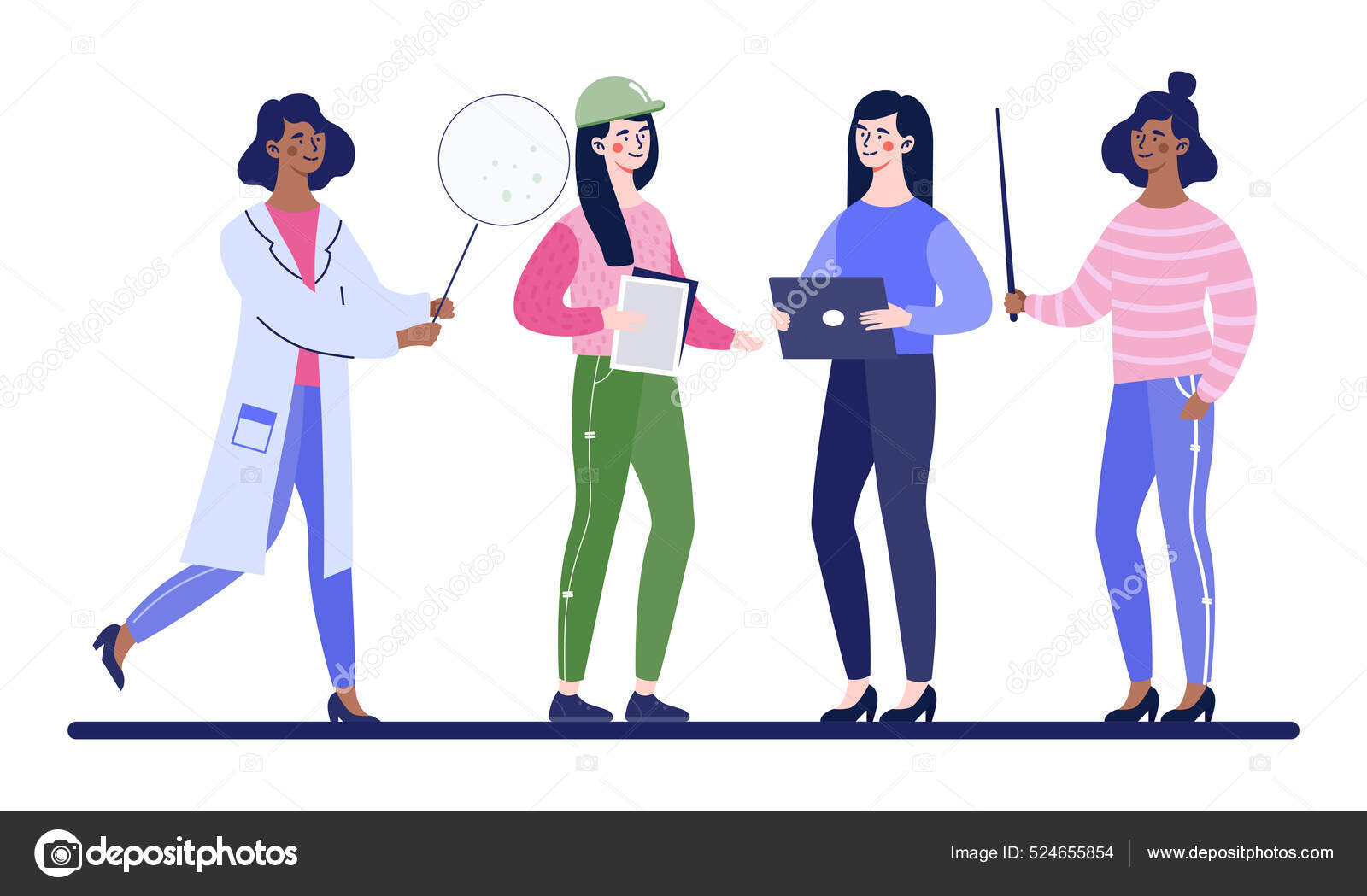 Women of different professions concept Stock Illustration by ...