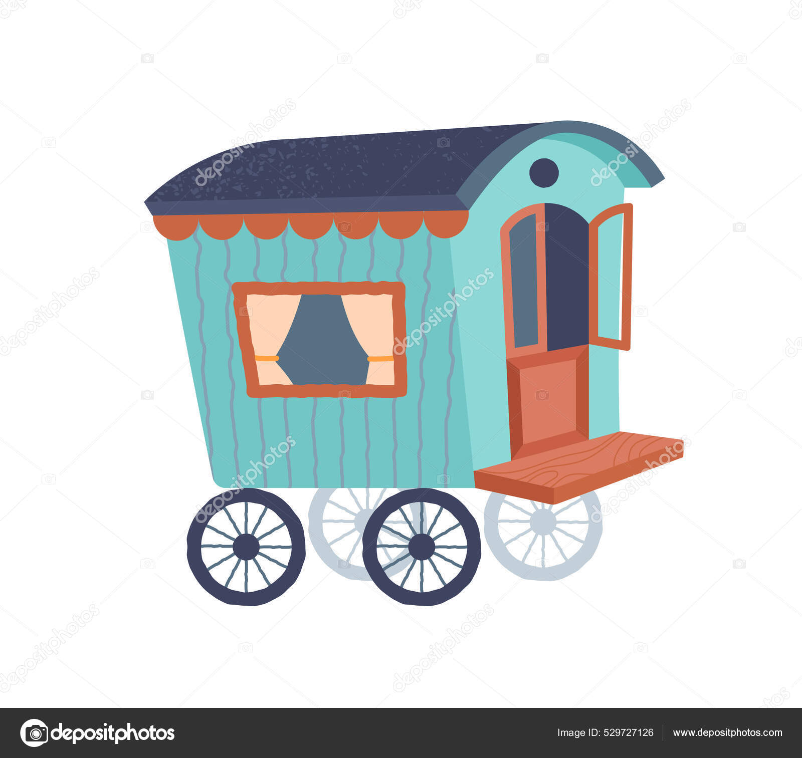 Camping trailer sticker Stock Vector Image by ©mentalmind #529727126