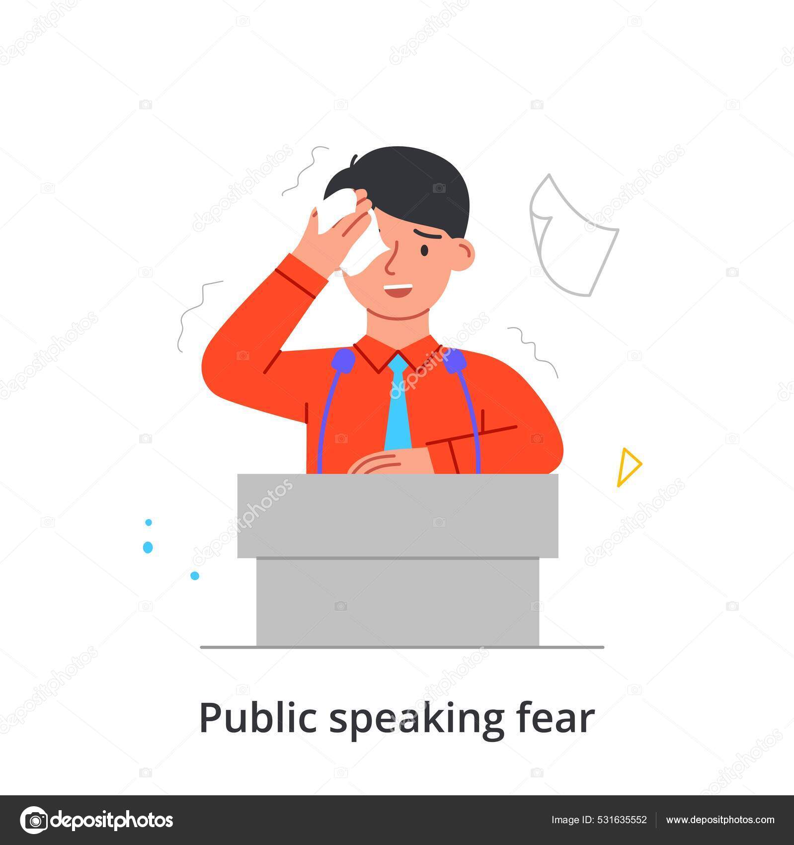 Public Speaking Anxiety Cartoon
