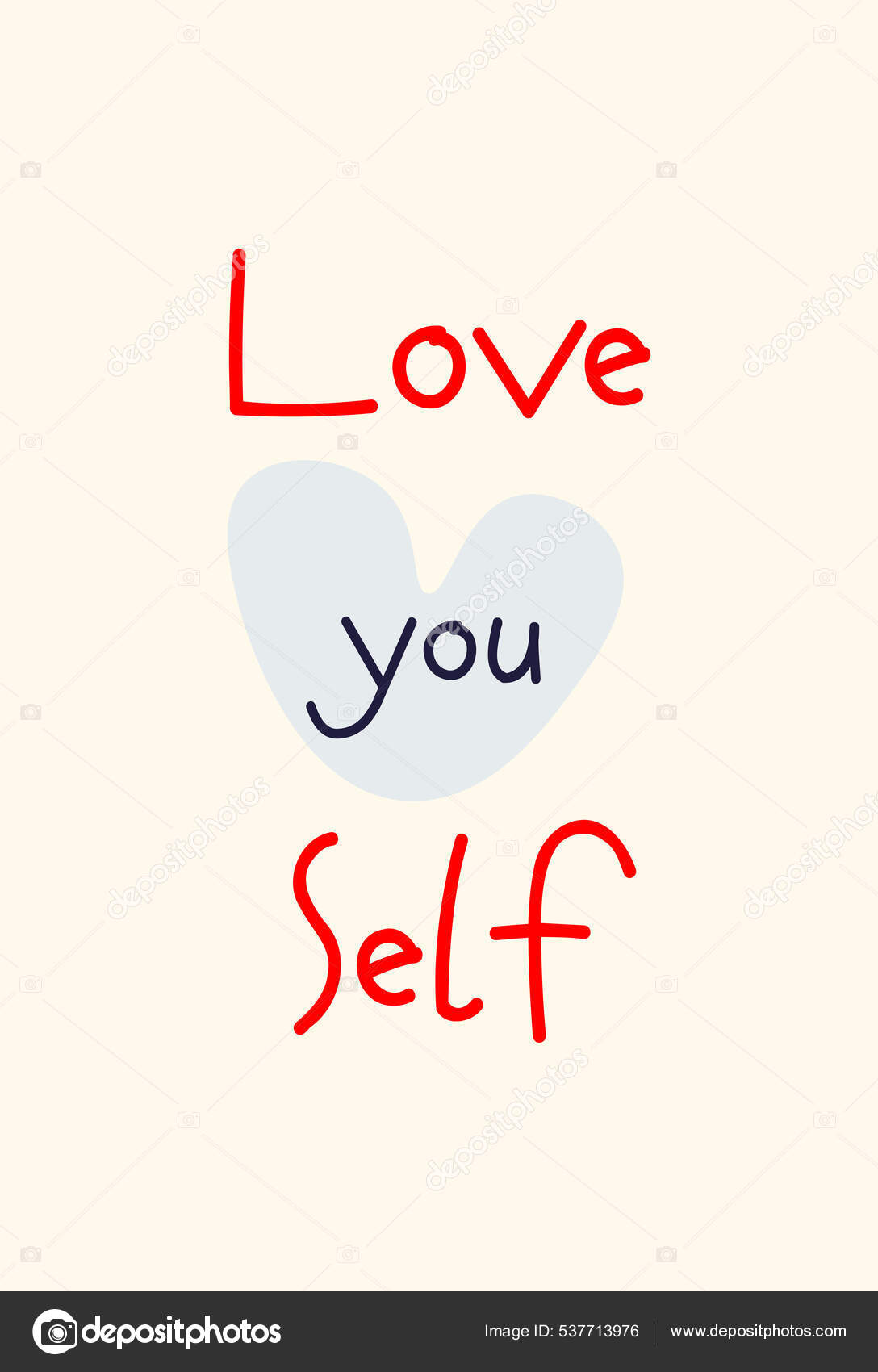 Love yourself concept Stock Vector by ©mentalmind 537713976
